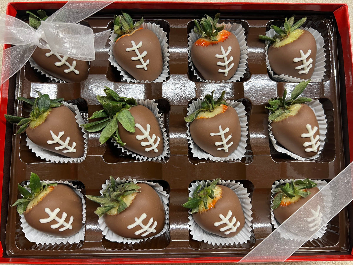 Football Chocolate Strawberries – Suzi's Sweet Shoppe